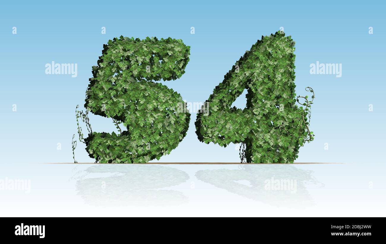 3d number 54 hi-res stock photography and images - Alamy