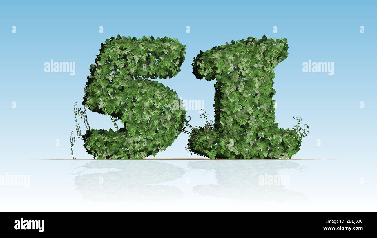 3d number 51 hi-res stock photography and images - Alamy