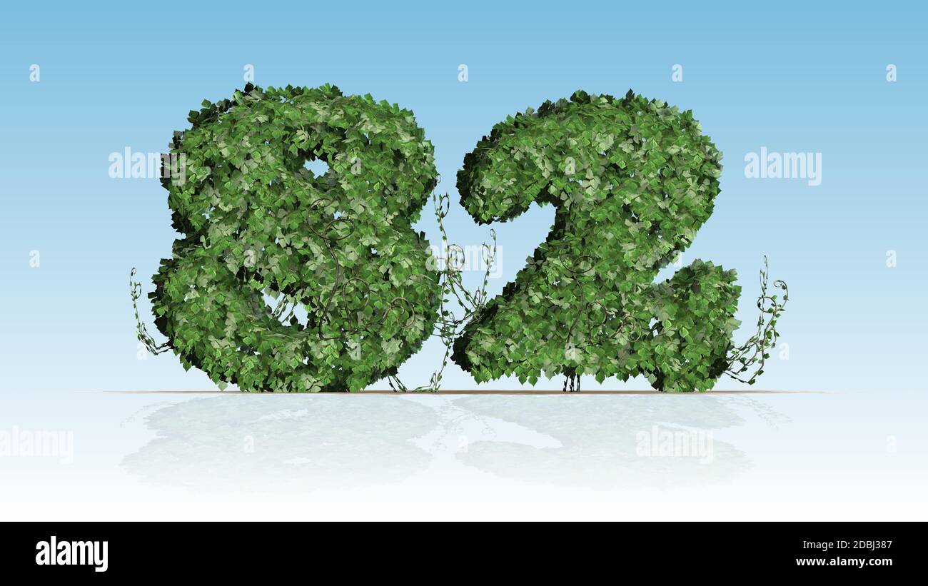 3d number 82 hi-res stock photography and images - Alamy