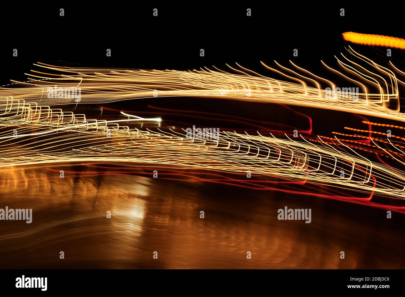 Abstract background of city lights made with long shutter speed. Lights ...