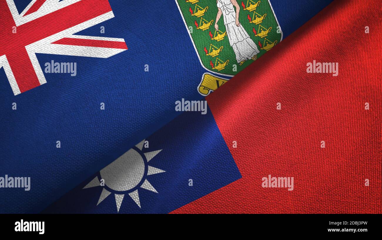 Virgin Islands British UK and Taiwan two flags Stock Photo - Alamy
