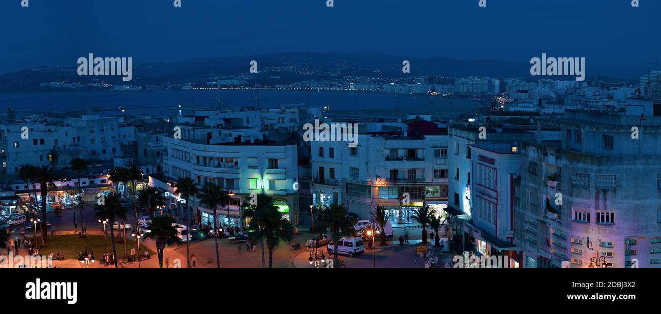View from sea to the old town of Tangier, .Morocco Tangier medina Stock ...