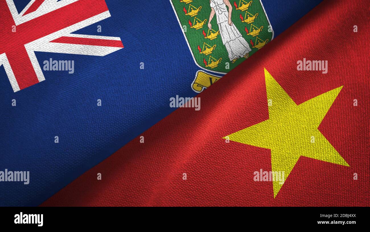 Virgin Islands British UK and Vietnam two flags Stock Photo - Alamy