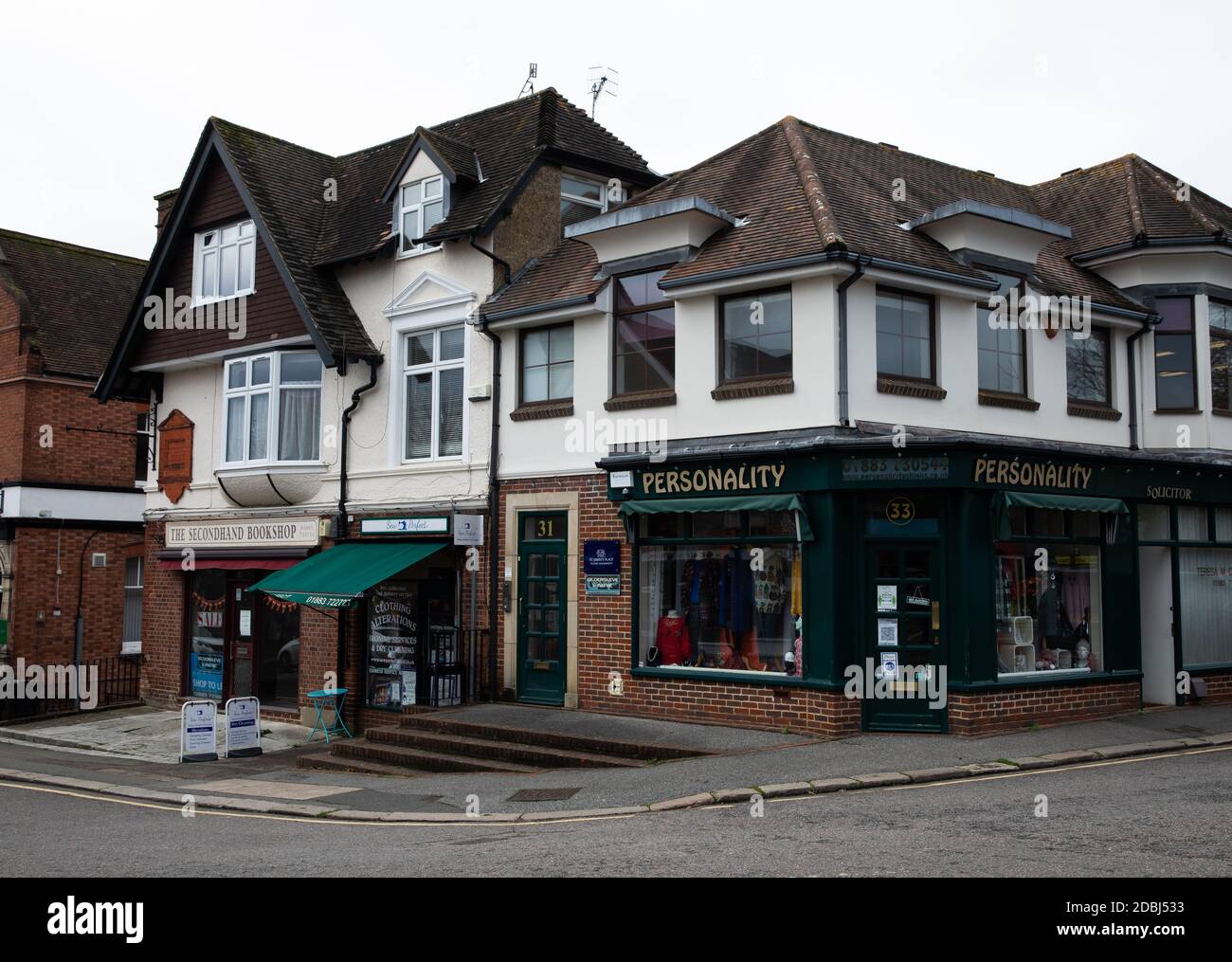 A Parade of shops in Station Road West, Oxted, Surrey Stock Photo - Alamy