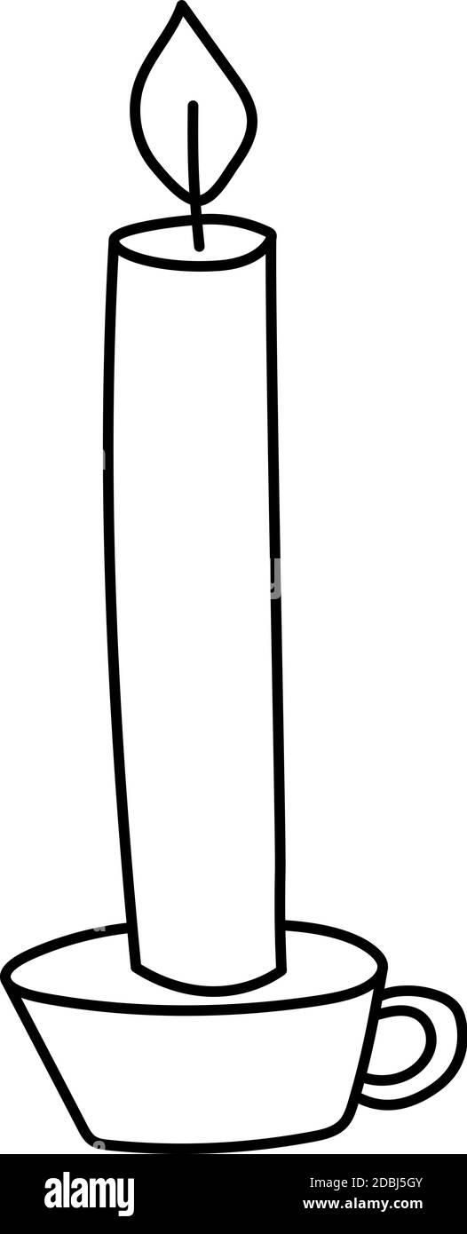Candle icon simple element Black and White Stock Photos & Images - Alamy