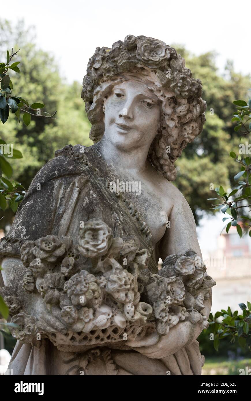 White marble statue in Villa Borghese. Rome, Italy Stock Photo - Alamy