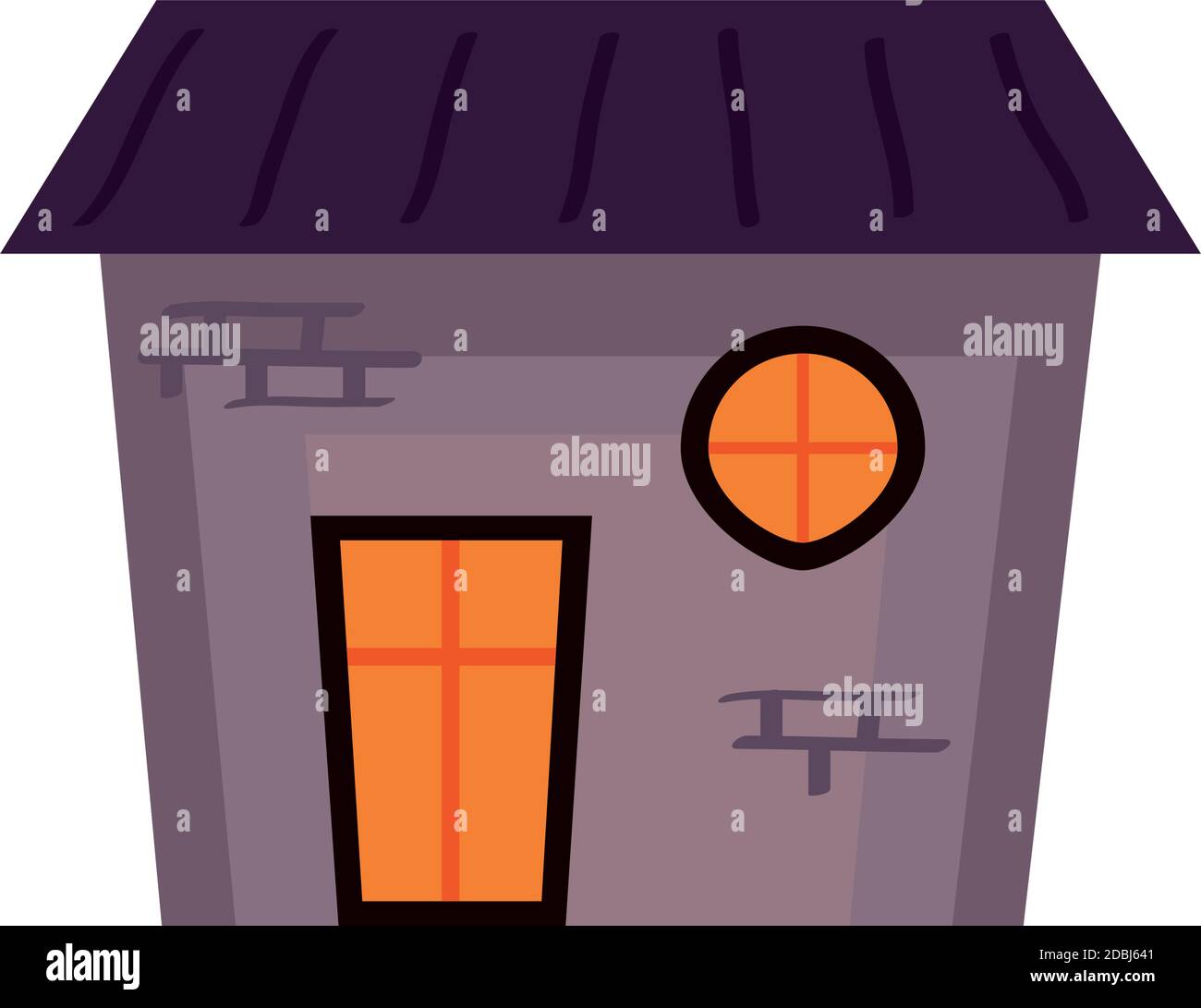 Haunted house facade Stock Vector Images - Alamy