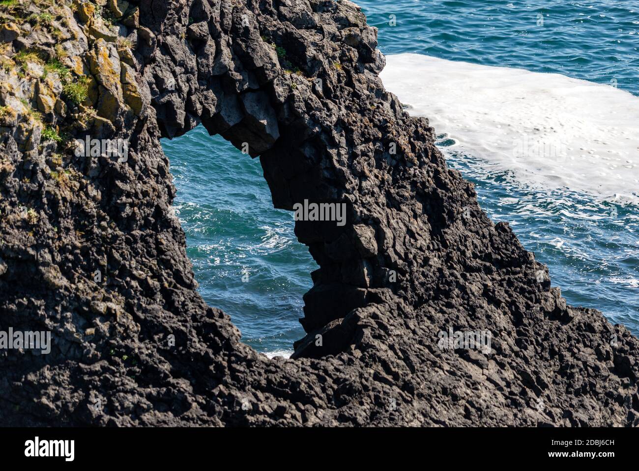 The cliffs between Arnarstapi and Hellnar in Snaefellsnes, west Iceland ...