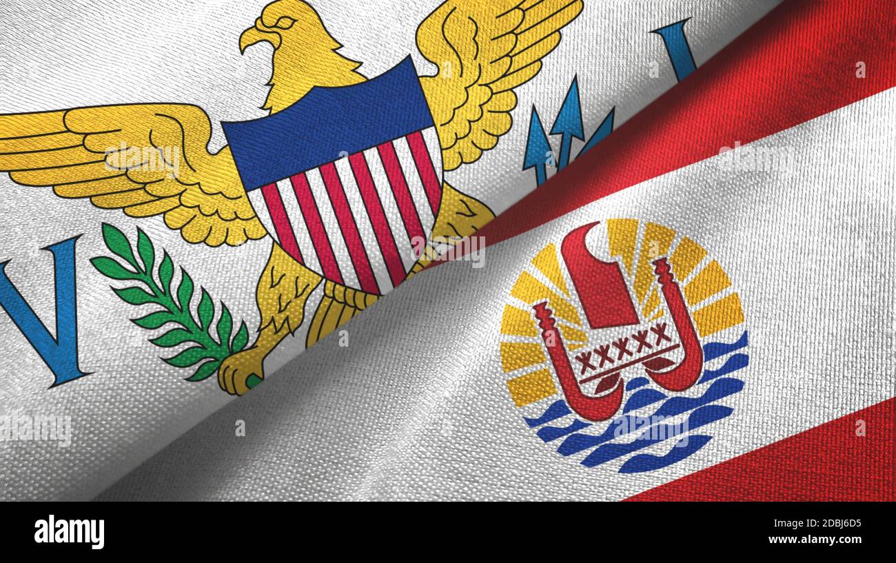 United states french polynesia flag hi-res stock photography and images ...