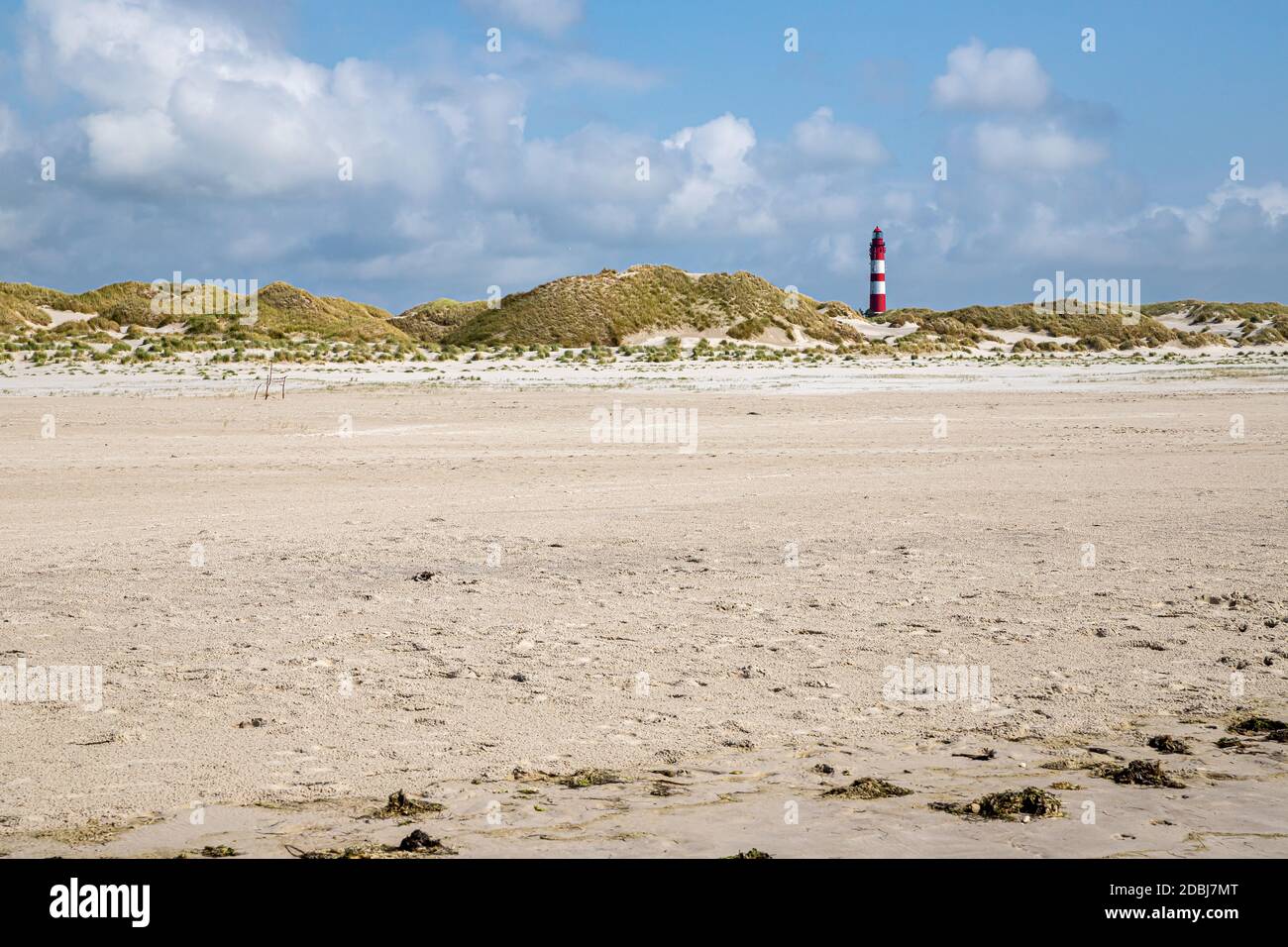 Amrum lighthouse behind dunes Stock Photo - Alamy