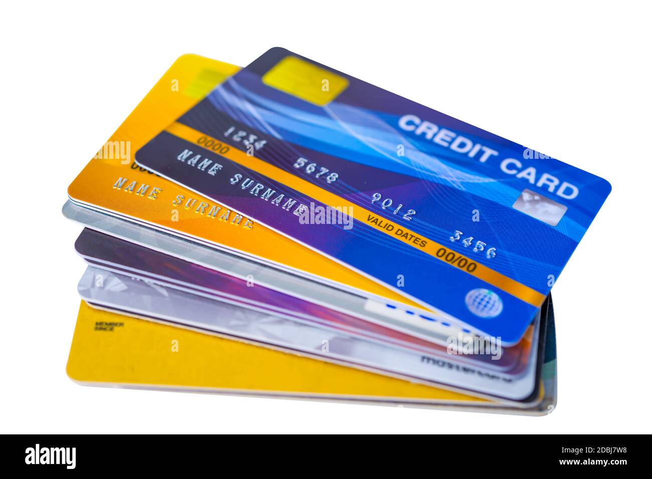 Credit card on white background, Financial development, Accounting ...