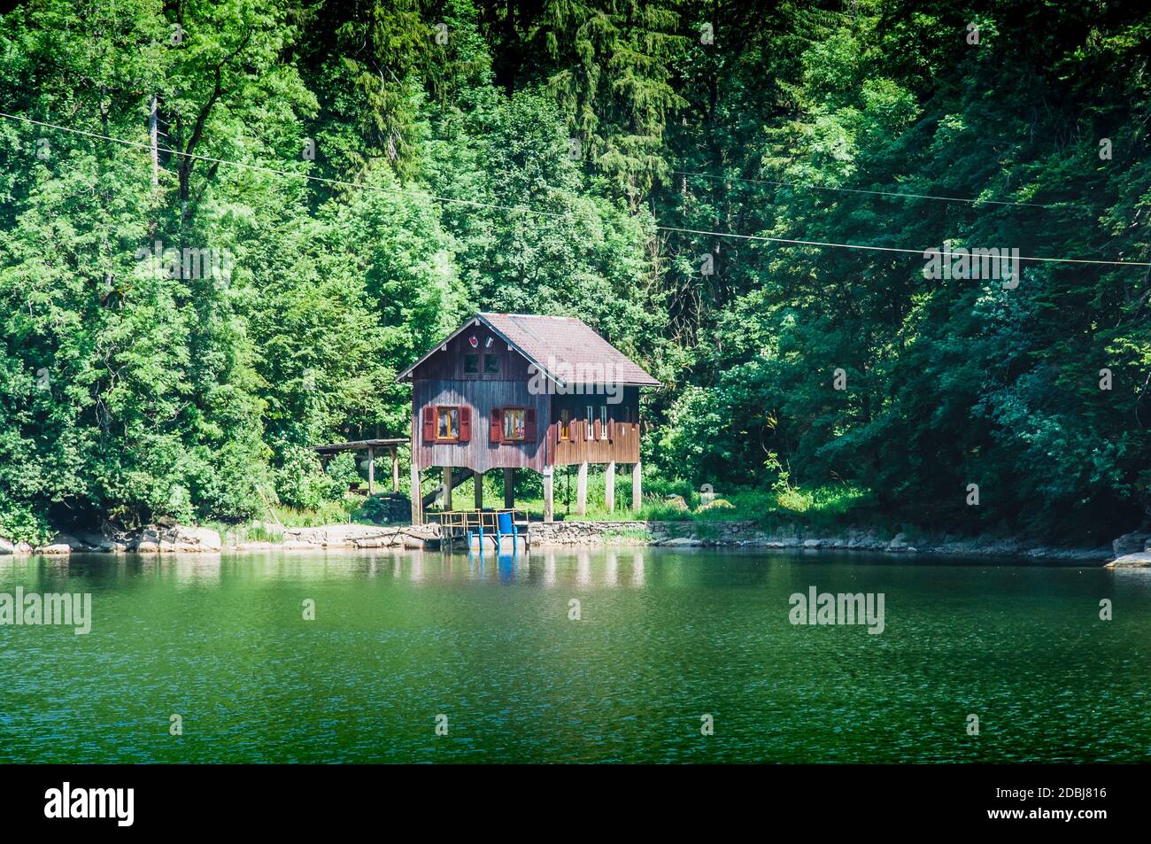 Atypical house in the Doubs gorges on the Franco-Swiss border in France ...