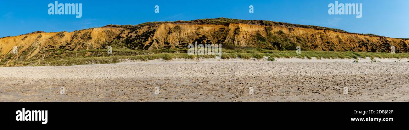 Panorama Red cliff at Kampen on Sylt Stock Photo - Alamy