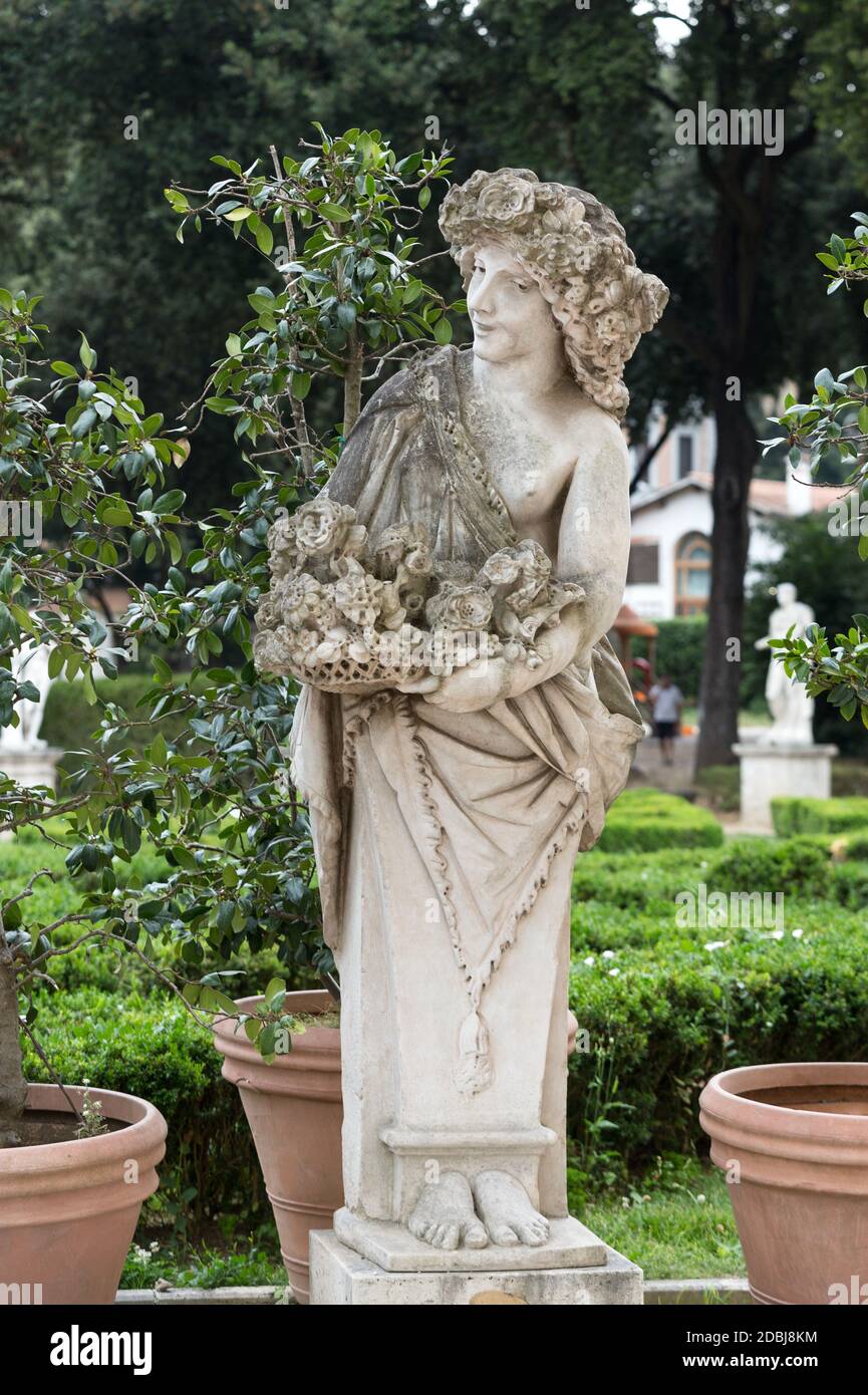 White marble statue in Villa Borghese. Rome, Italy Stock Photo - Alamy