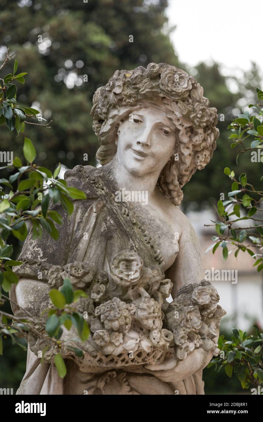 White marble statue in Villa Borghese. Rome, Italy Stock Photo - Alamy