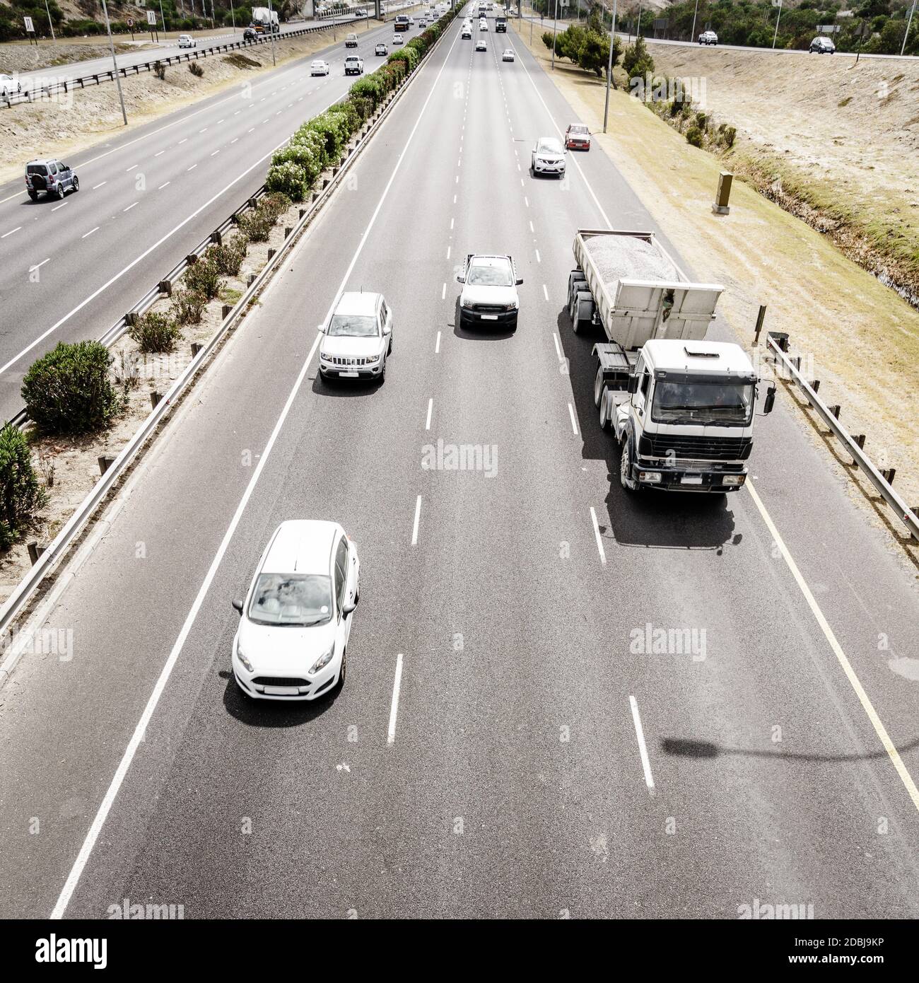 Topdown view of a highway in Cape Town, South Africa Stock Photo - Alamy