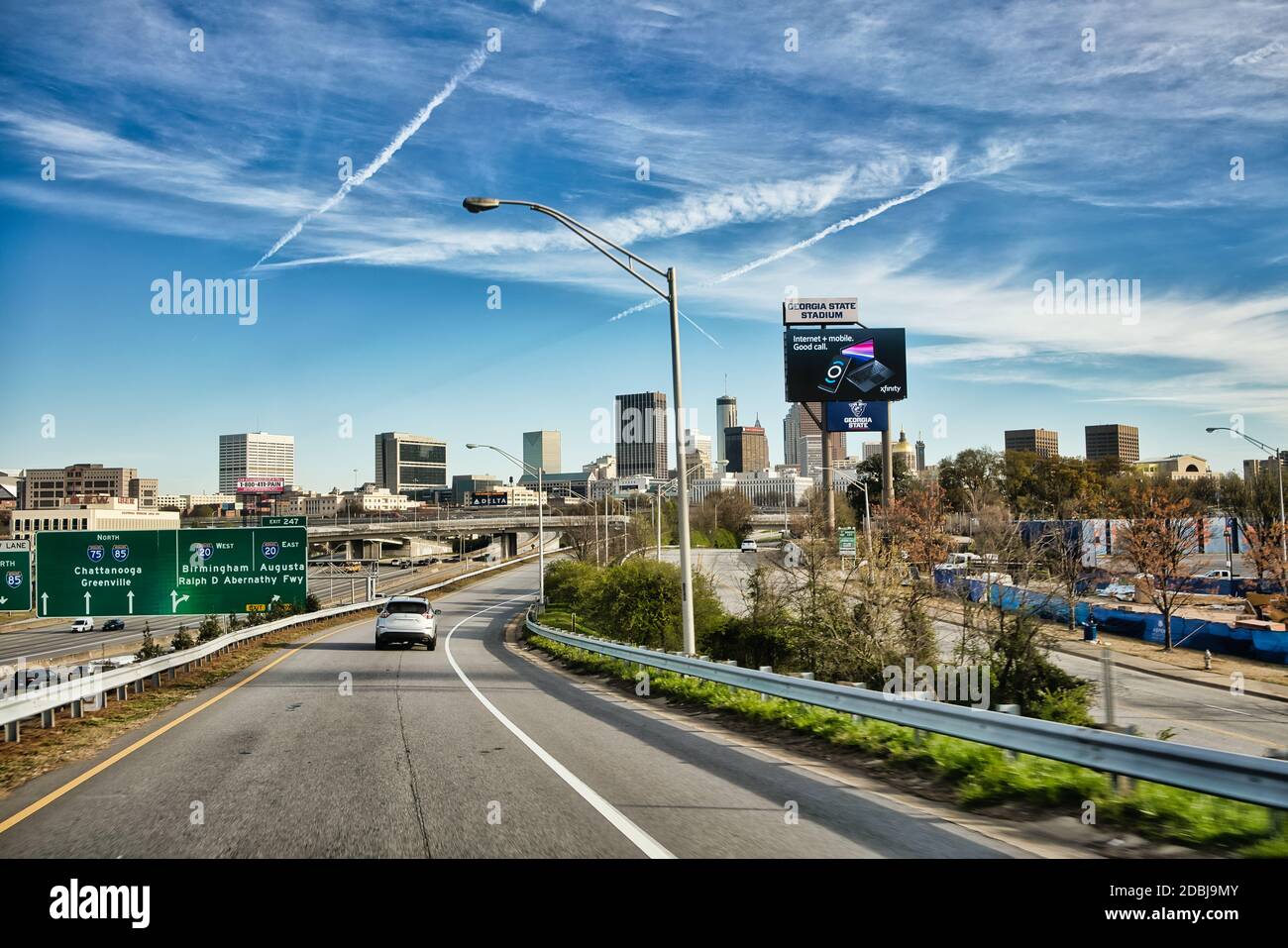 ATLANTA, GEORGIA, USA - MARCH 19, 2019: Downtown Atlanta skyline as ...