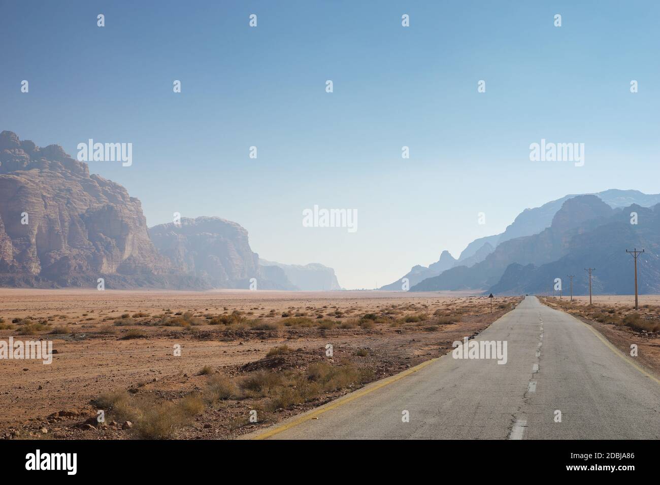 Road to Wadi Rum Dessert, Jordan Stock Photo - Alamy