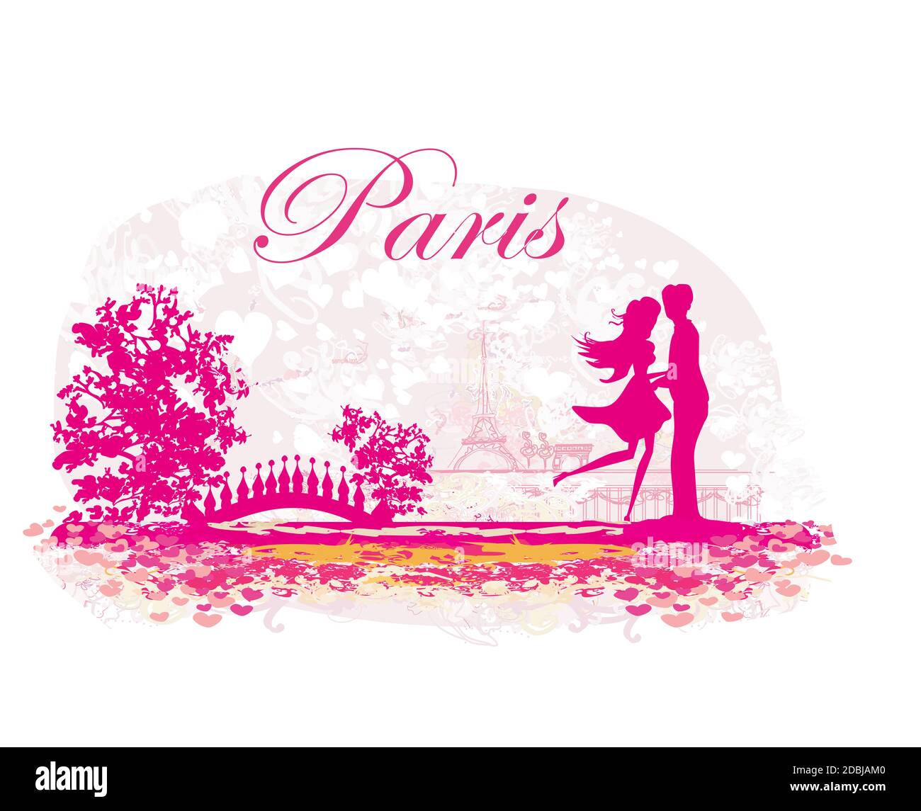 Romantic couple in paris Cut Out Stock Images & Pictures - Alamy