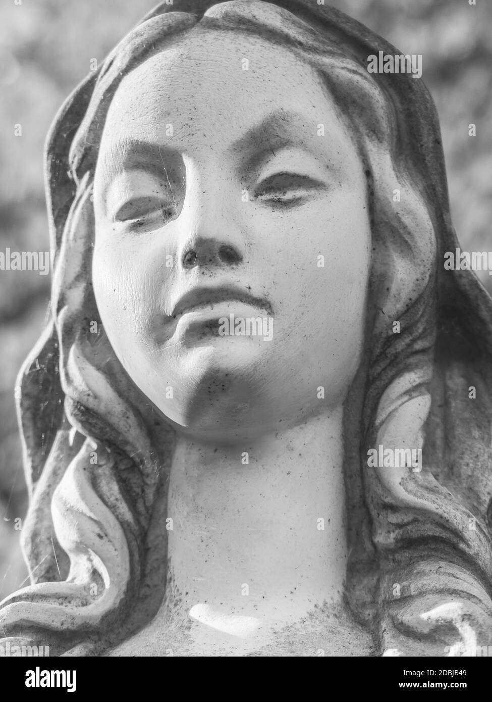 Female statue with angry face. Anger, resentment, negative emotions ...