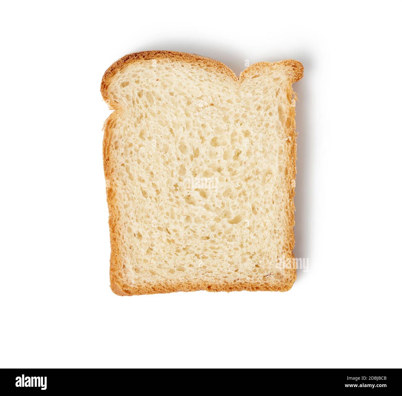fresh square slice of bread made from white wheat flour isolated on a ...