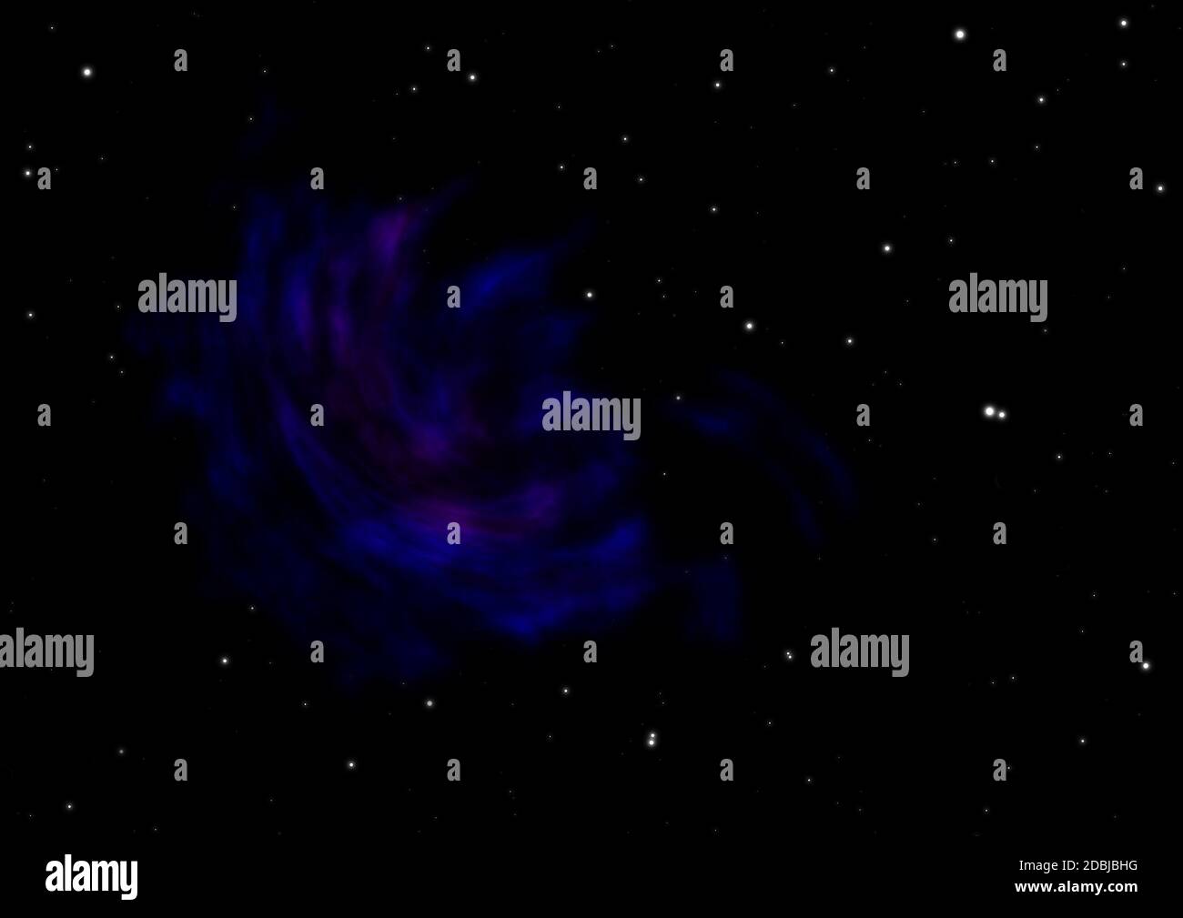 Distant flickering star array and cold cosmic nebula. "Elements of this ...