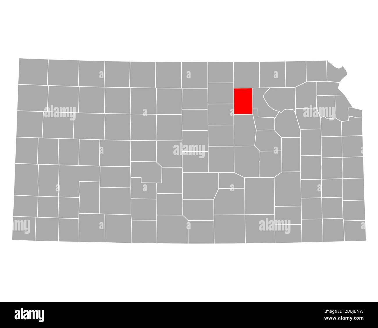 Map of Clay in Kansas Stock Photo - Alamy