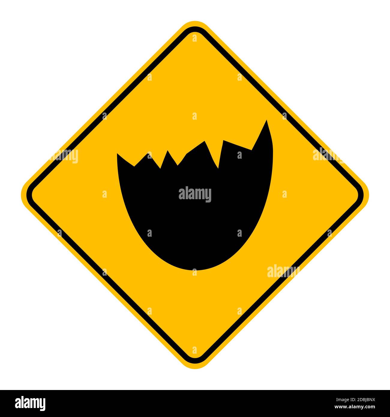 Egg shell and road sign Stock Photo - Alamy