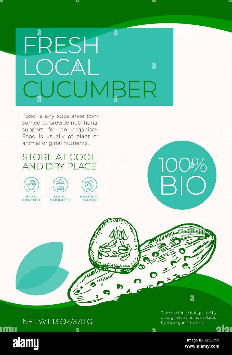 Fresh Local Vegetables Label Template. Abstract Vector Packaging Design ...