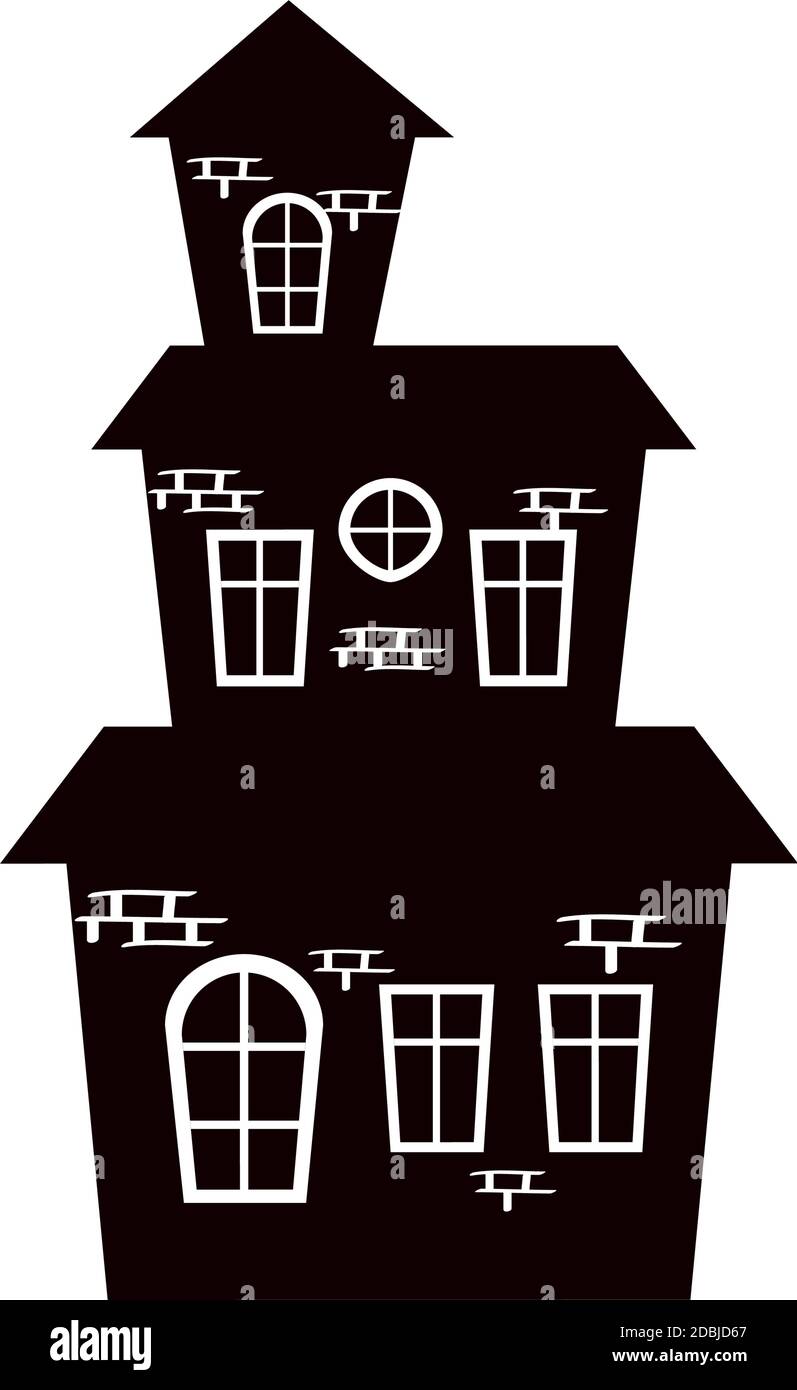 Haunted House Silhouette Clip Art