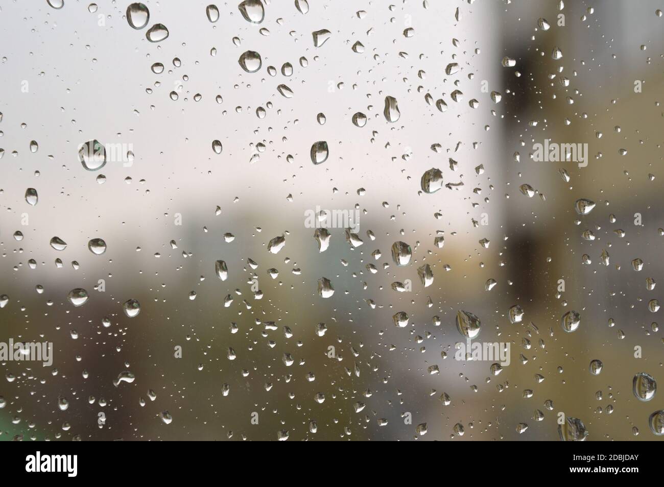 Drops of rain on the window, shallow dof Stock Photo - Alamy