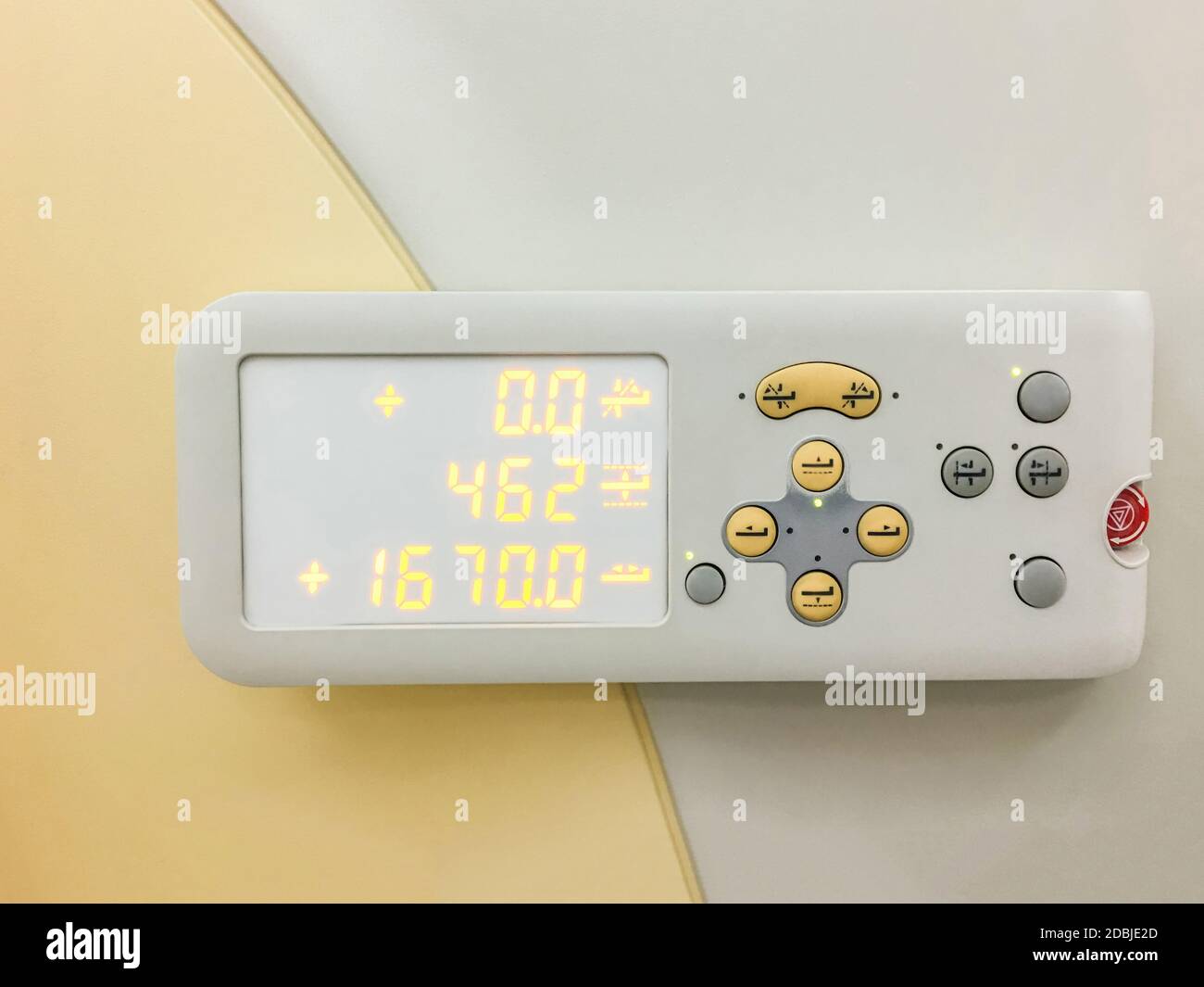 Computer tomography (CT Scan) control button Stock Photo - Alamy