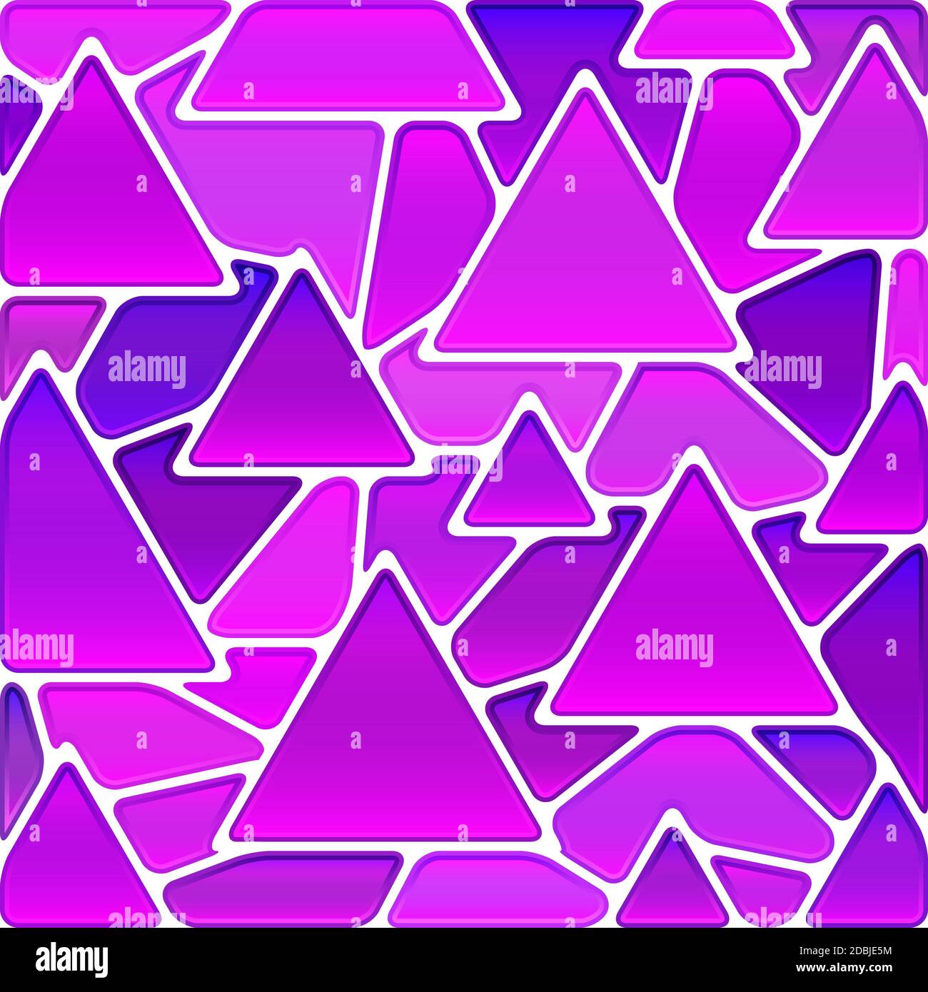 abstract stained-glass mosaic background - magenta triangles Stock ...