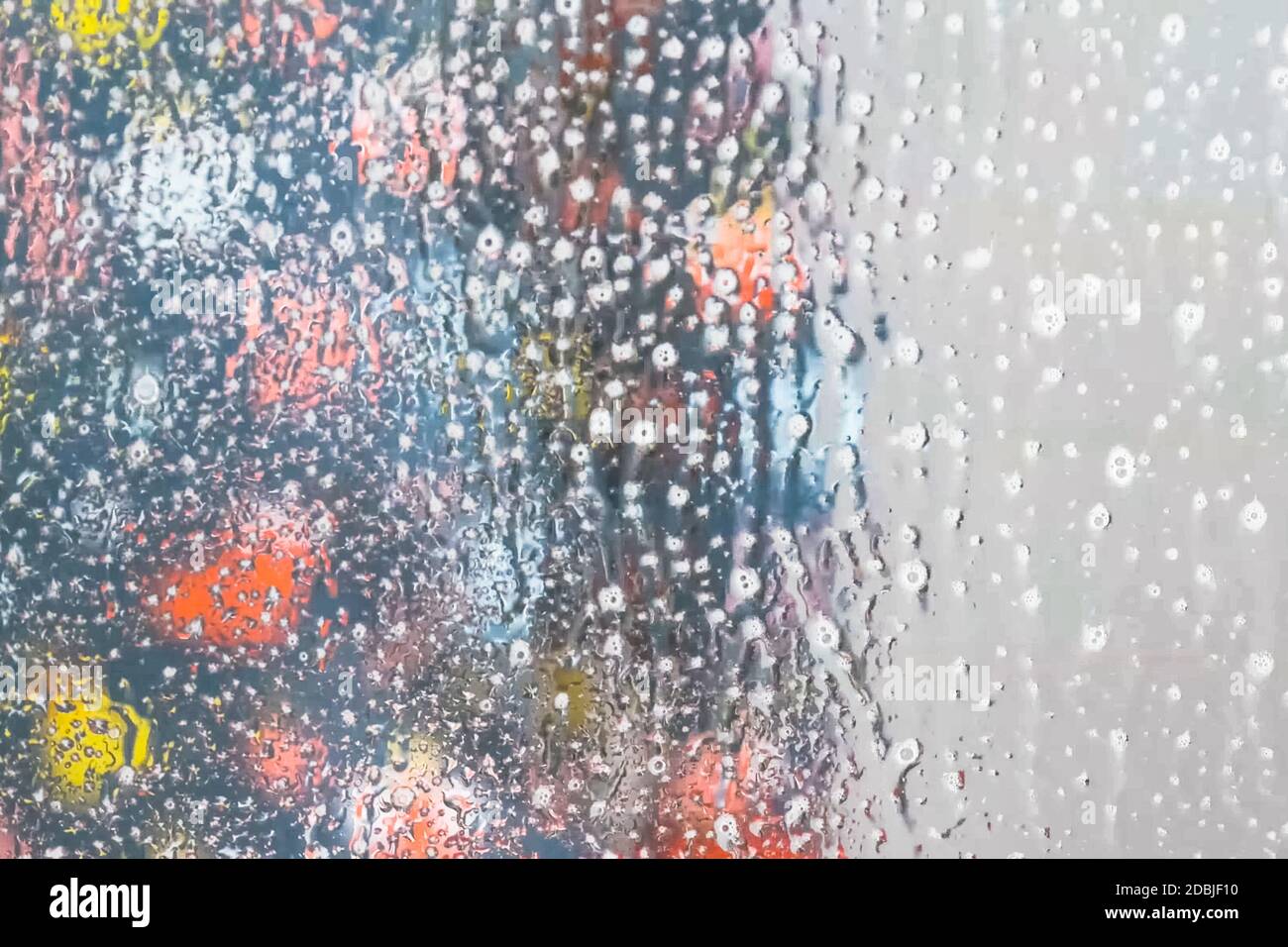 Slack edited in drops and soap pan background texture glass Stock Photo ...