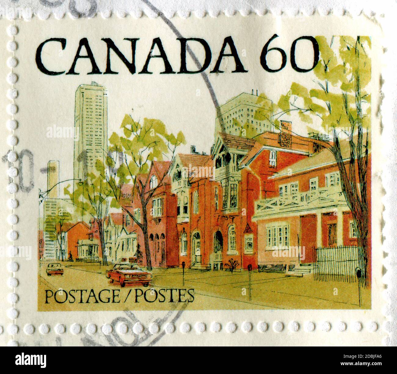 CANADA - CIRCA 1982: stamp printed by Canada, shows Ontario Street ...