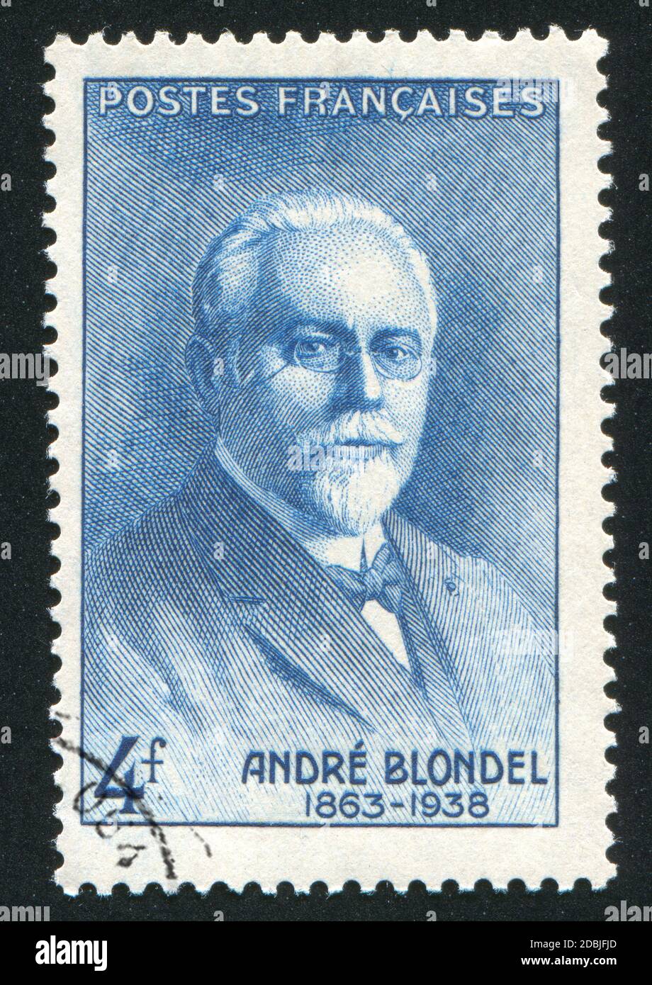 FRANCE - CIRCA 1942: stamp printed by France, shows Andre Eugene ...