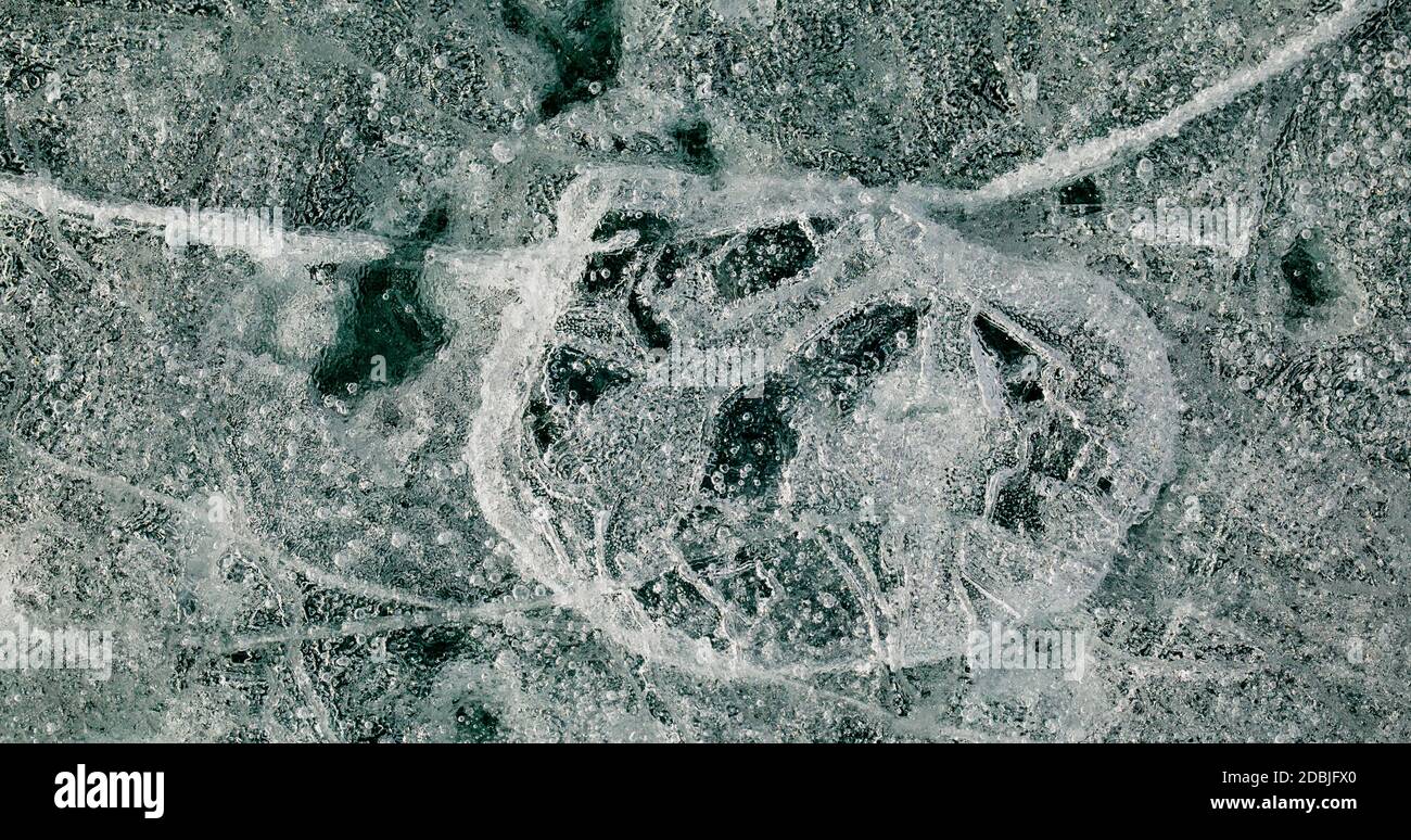 Background texture of bubbles in ice sheet Stock Photo - Alamy