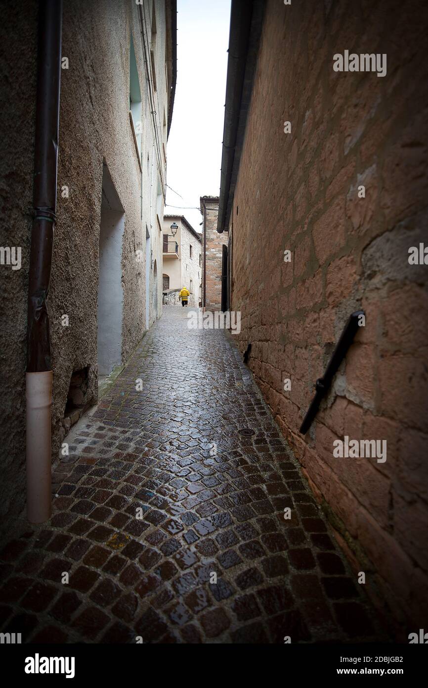 The Small Village of Palazzo, in Arcevia, Ancona, in the Marche Region ...