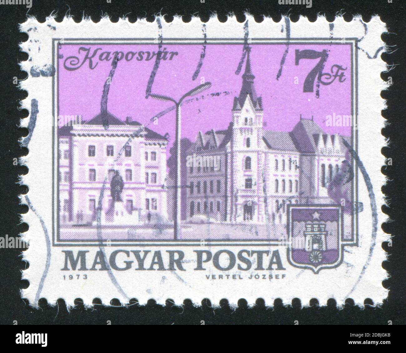 HUNGARY - CIRCA 1973: stamp printed by Hungary, shows Town Hall ... HUNGARY - CIRCA 1973: stamp printed by Hungary, shows Town Hall ...