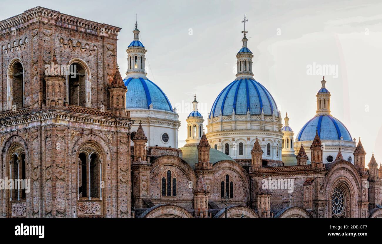 New Cathedral Domes rise over Cuenca, Ecuador in Iconic Image of the City Stock Photo - Alamy
