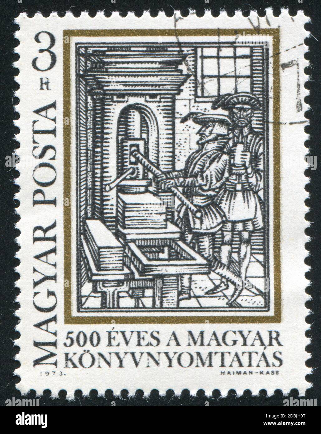 HUNGARY - CIRCA 1973: stamp printed by Hungary, shows Typesetting, from ...