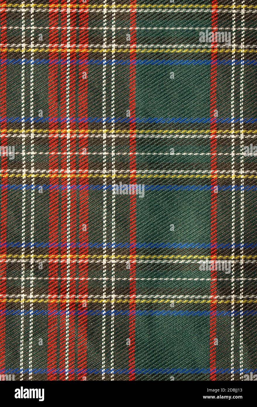 Tartan fabric swatch sample isolated over white background Stock Photo ...