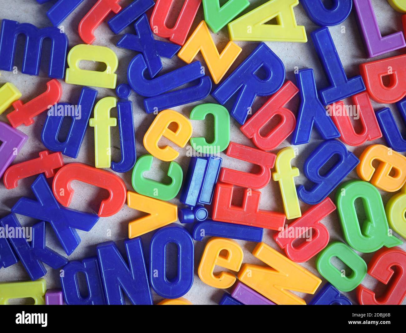 magnetic letters of the British alphabet in random position Stock Photo ...