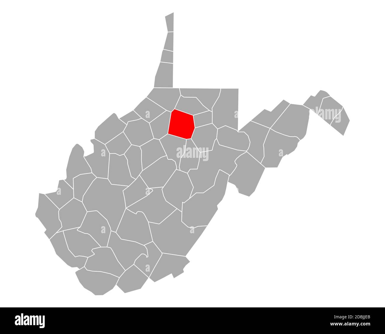 Map of Harrison in West Virginia Stock Photo - Alamy