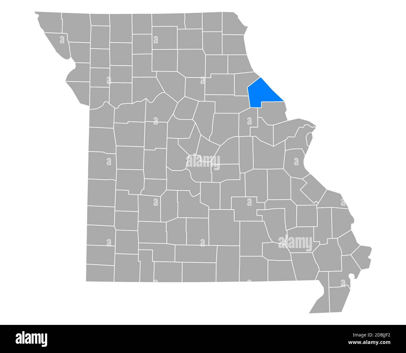 Map of Pike in Missouri Stock Photo - Alamy