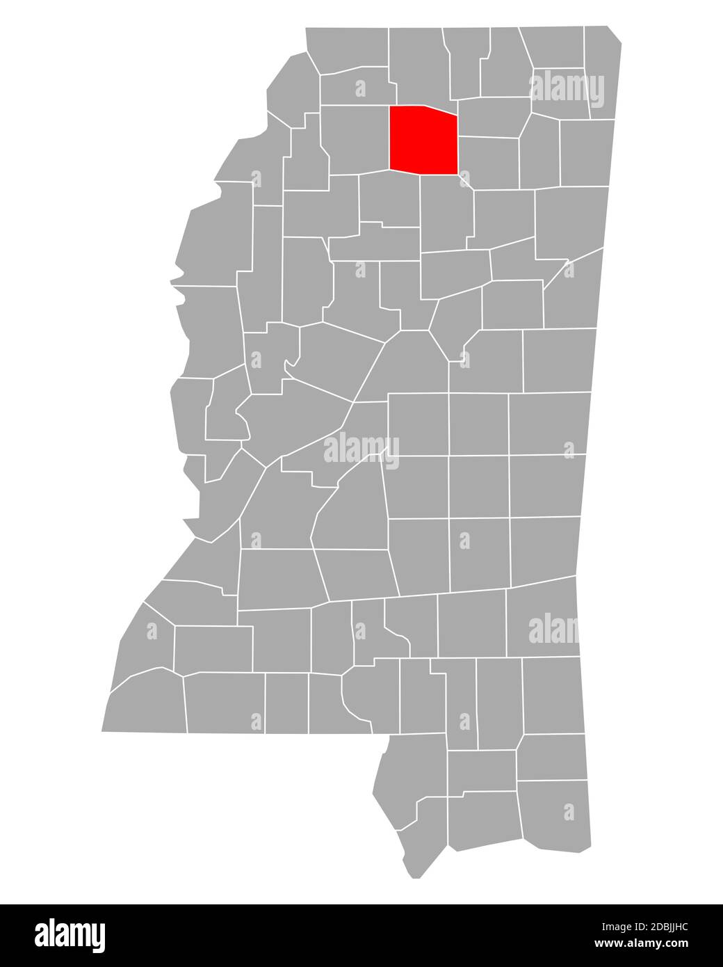 Map of Lafayette in Mississippi Stock Photo - Alamy