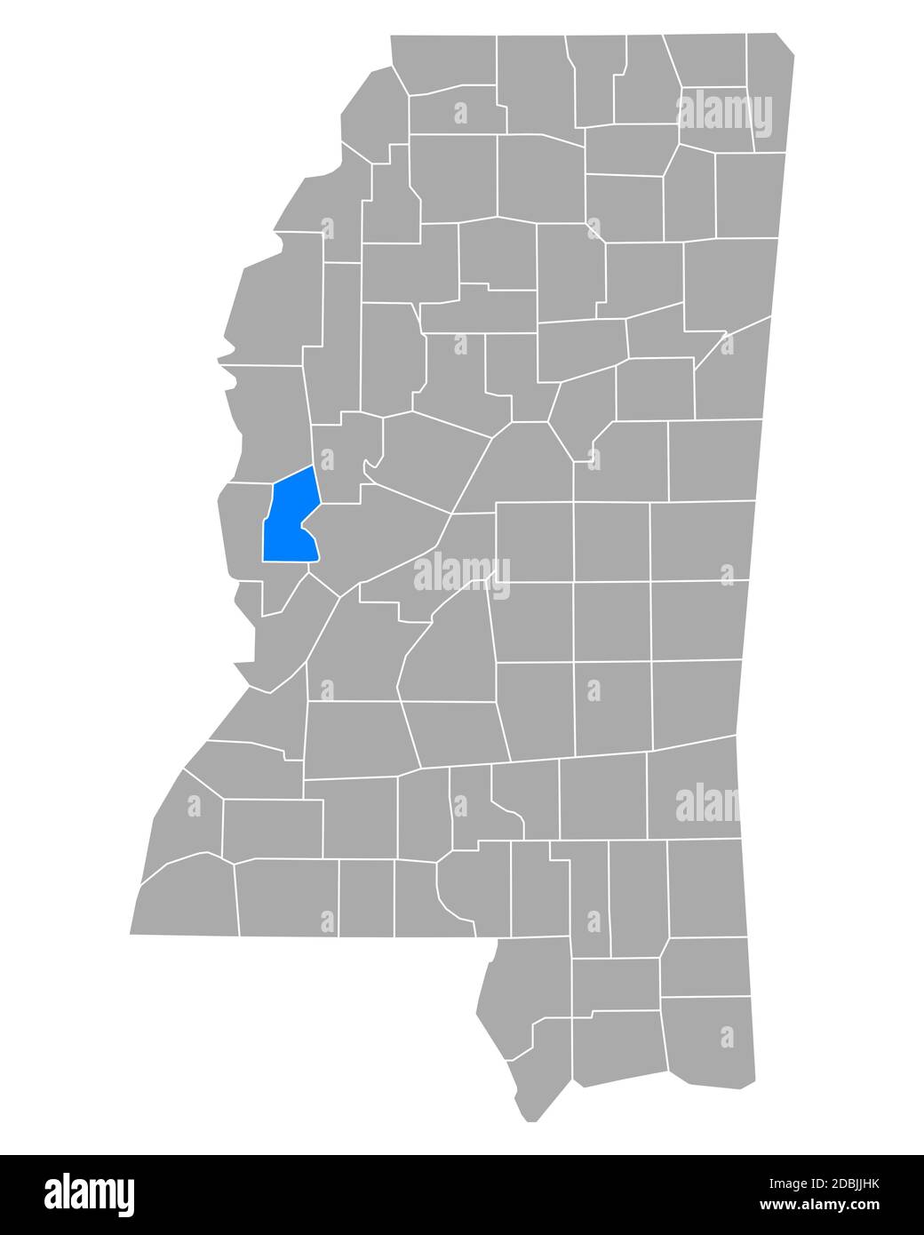 Map of Sharkey in Mississippi Stock Photo - Alamy