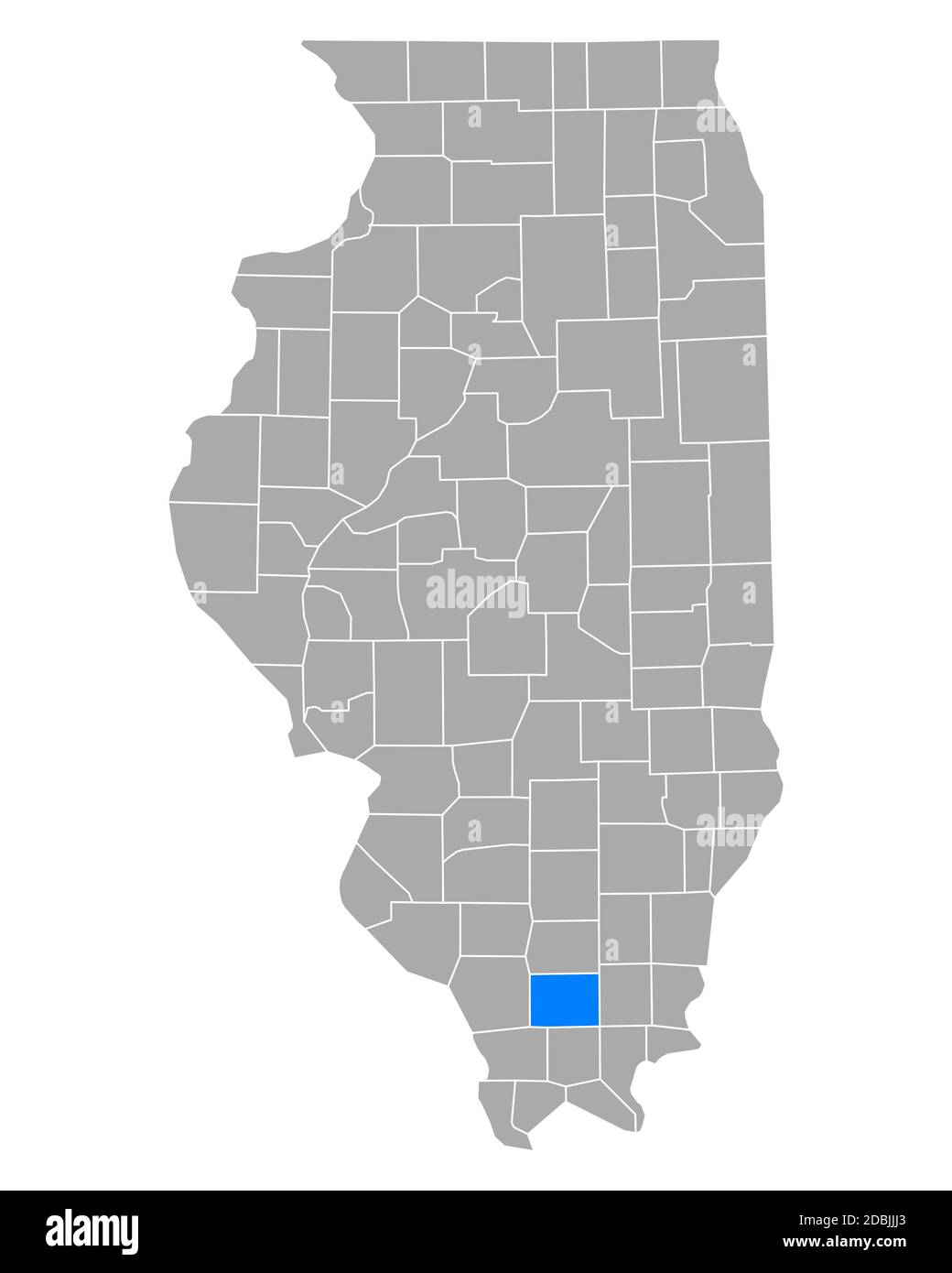 Map of Williamson in Illinois Stock Photo - Alamy