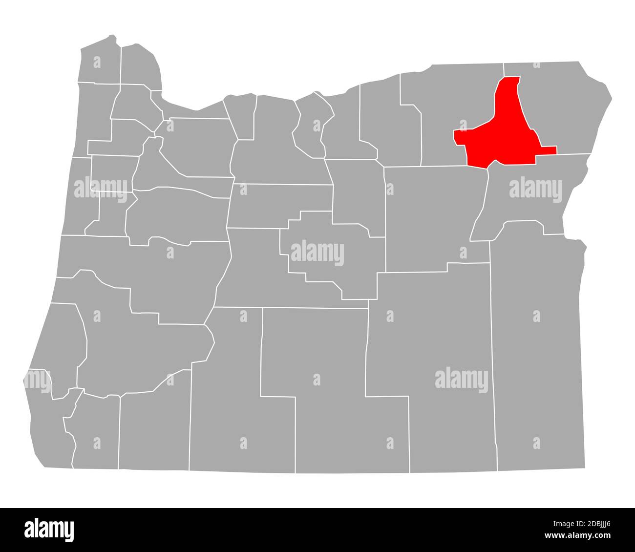 Map of Union in Oregon Stock Photo - Alamy