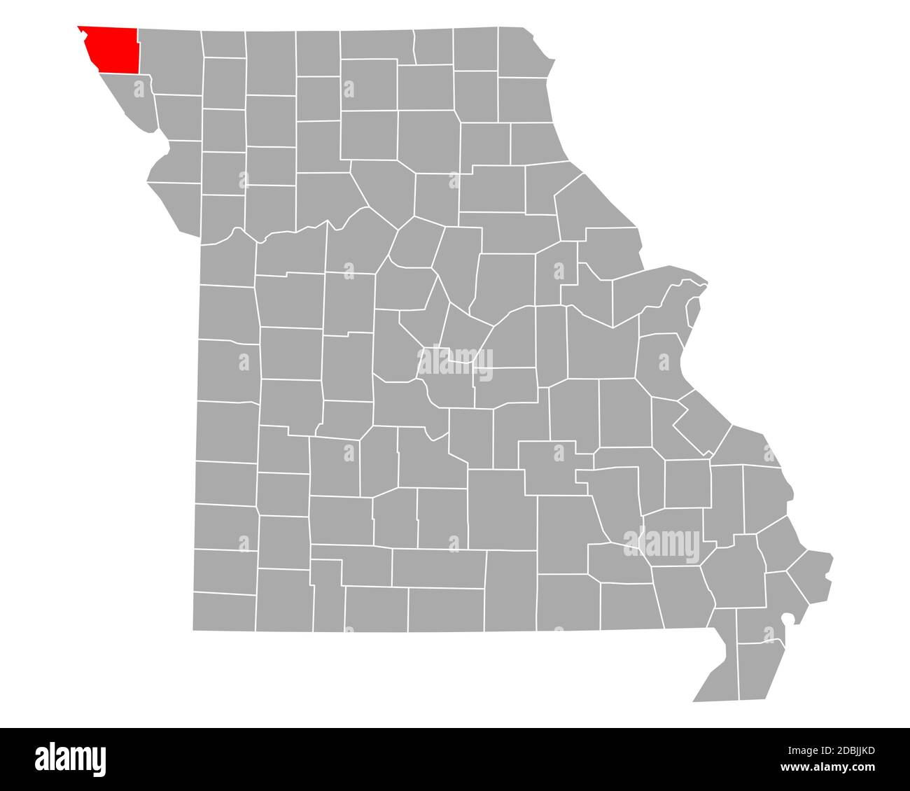 Map of Atchison in Missouri Stock Photo - Alamy